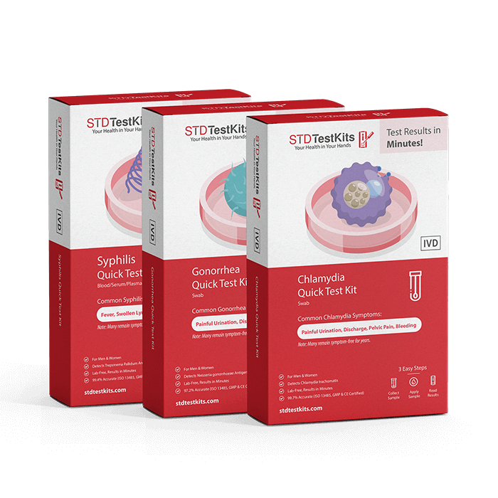 Chlamydia, Gonorrhea & Syphilis Test Kit – At-Home Triple STD Test for ...